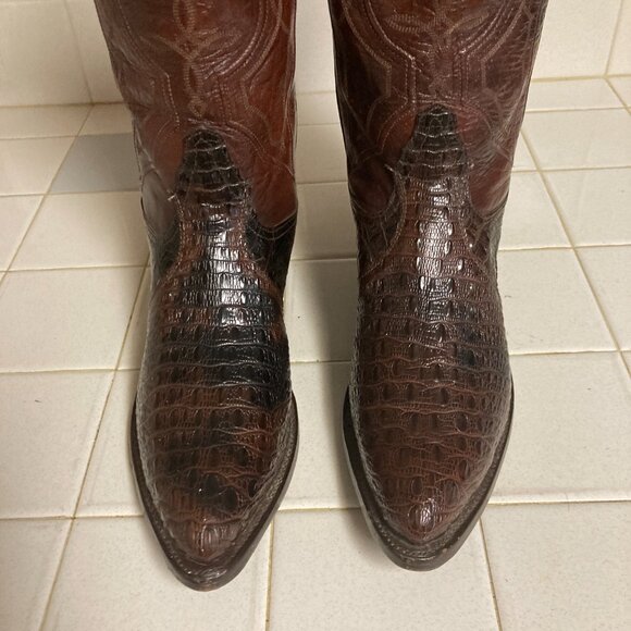 Tony Lama | Shoes | Tony Lama Hornback Lizard Usa Leather Cowboy Boots 5 D Exotic Style 8744 ...